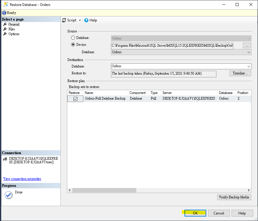 [Day22] SQL server 資料庫備份與還原，使用bak - SQL Server資料庫入門 | UM's Coding Note