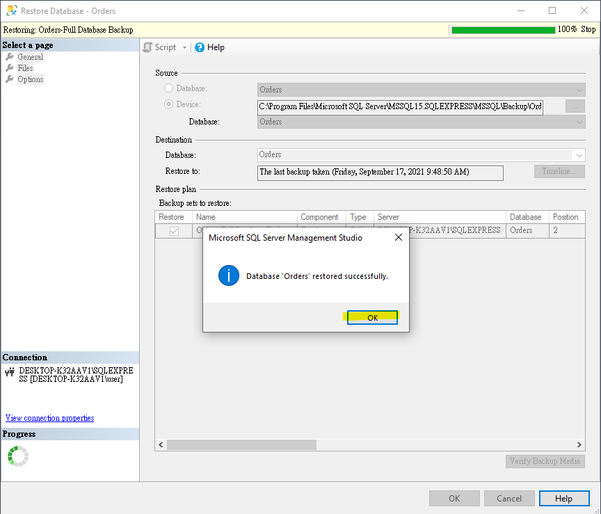 [Day22] SQL server 資料庫備份與還原，使用bak - SQL Server資料庫入門 | UM's Coding Note