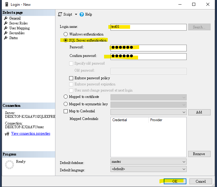 [Day24] SQL server 資料庫管理帳號新增 - SQL Server資料庫入門 | UM's Coding Note